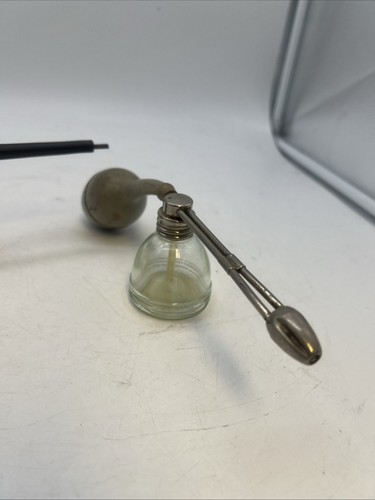 Vintage Set Of 2 Medical Glass Bottle Atomizers Spray Nose Throat | eBay