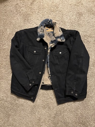 QILO x White Phosphor Sherpa Trucker Black Denim Blueberry Chocolate ...