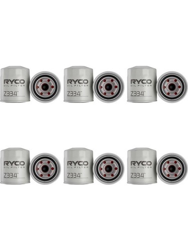 6 x Ryco Oil Filter Z334 fits Toyota LandCruiser 4.2 HDJ79R Pickup TD ...