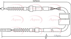 Apec CAB1017 Brake Cable for sale online | eBay UK