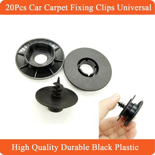 20x Black Plastic Fixing Clips Anti-slip Fasteners for Car SUV Carpet ...