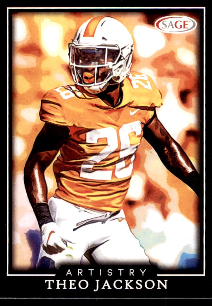 THEO JACKSON 2022 SAGE HIT Artistry Rookie Card RC Black Border #28 Tennessee | eBay