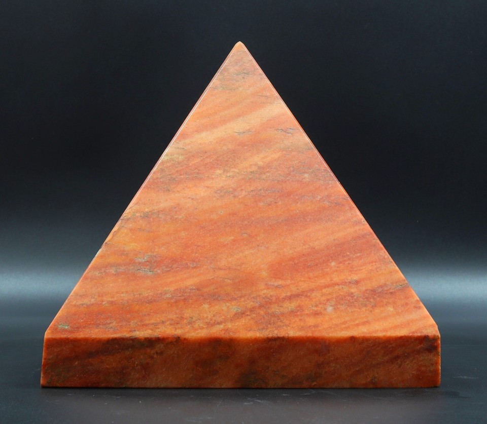 160MM Carrot Jasper Crystal Pyramid Natural Stone Healing Spiritual ...