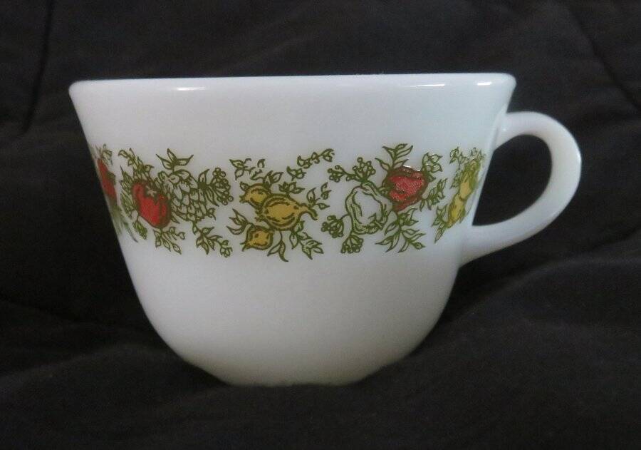 Vintage PYREX Corning SPICE OF LIFE Handle CUP Coffee Tea Kitchen Retro ...