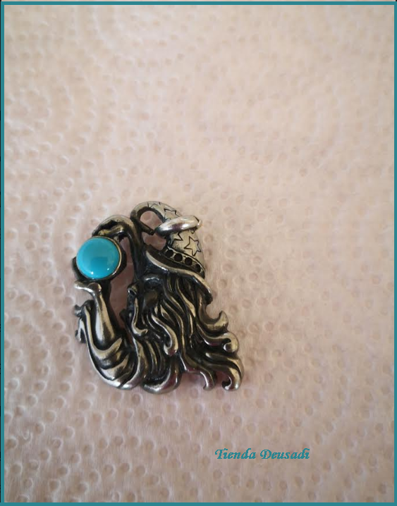 Tibetan Silver Wizard Pendant With Blue Turquoise Ball | eBay UK