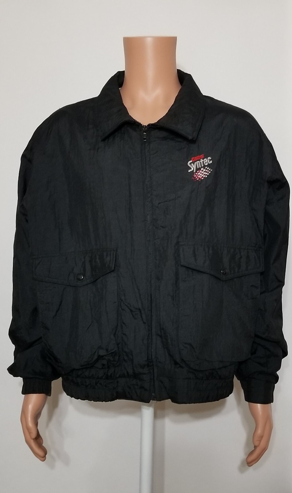 Vintage Castrol Syntec Logo Oil Zipper Jacket Size XL… - Gem