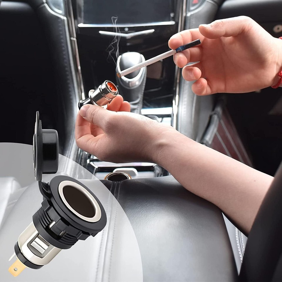 12V Car Boat Tractor Cigarette Lighter Power Socket Outlet Plug ...