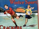Christmas Cracker Label “Winter sport Crackers” Genuine Vintage | eBay UK
