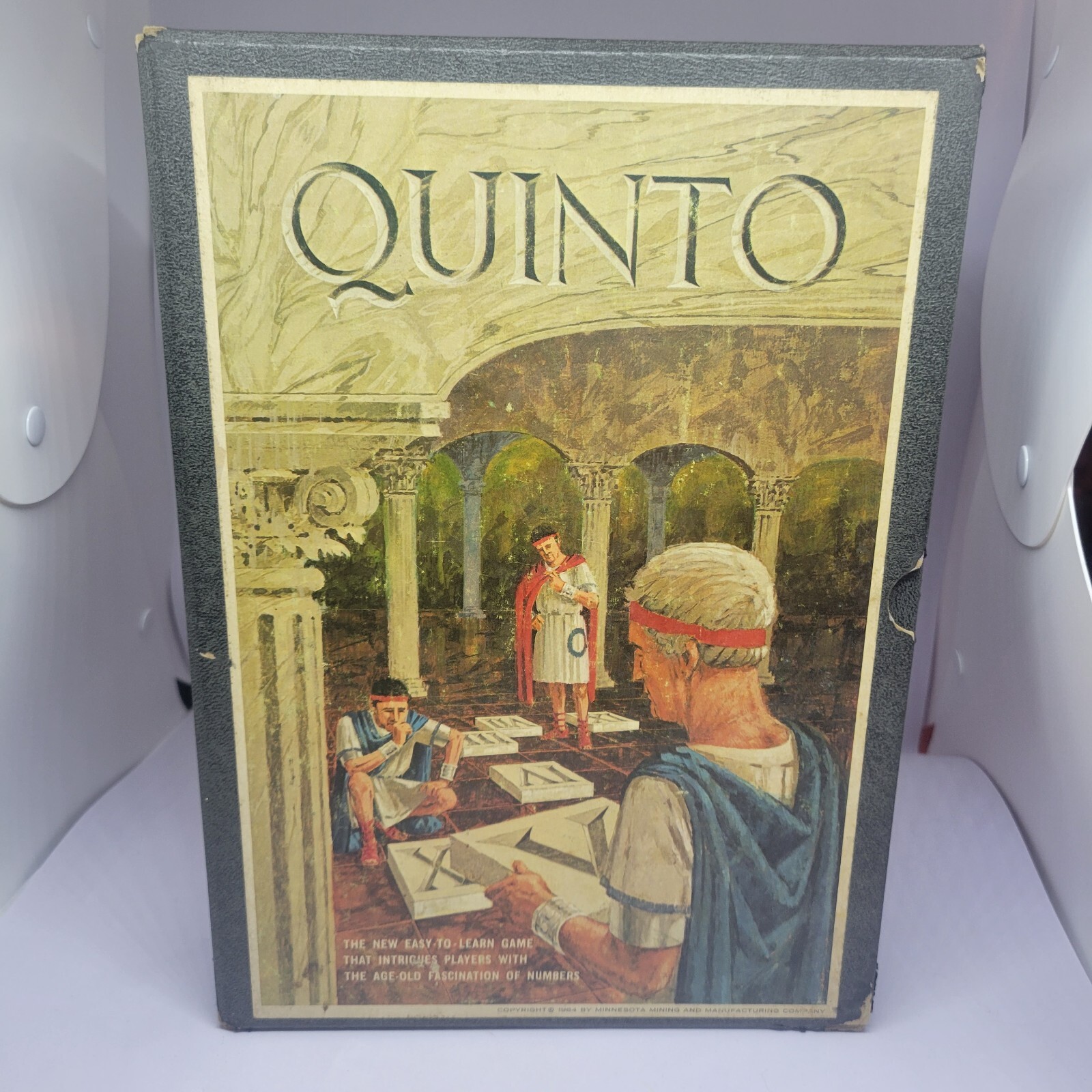 Vintage QUINTO Game of Fives 3M Bookshelf Numbers Board Game 1964 As Is ...