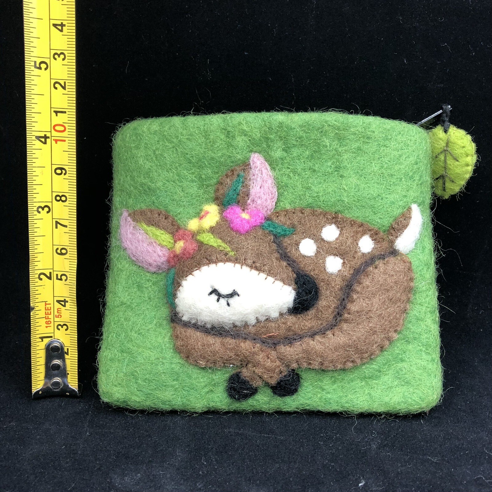 Original Wild Woolies Design By dZi Handmade 100% Wool Deer Fawn Wallet ...