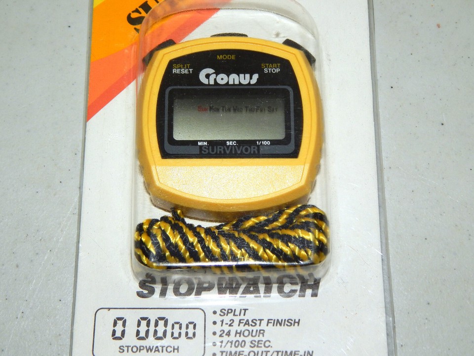 NOS Vintage Rare Yellow Cronus Survivor Series Stopwatch | eBay
