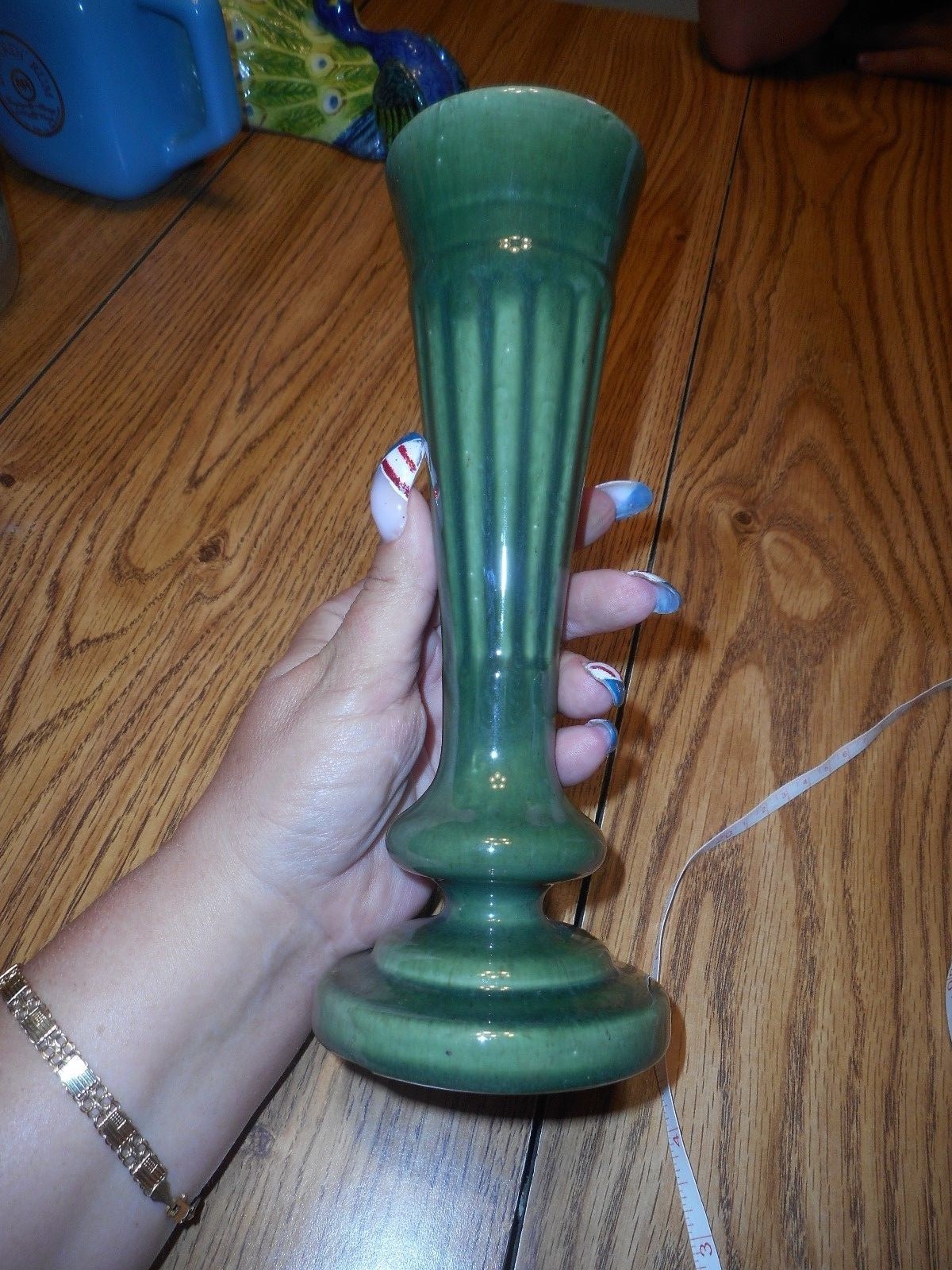 Vintage Haggar Green Vase | eBay