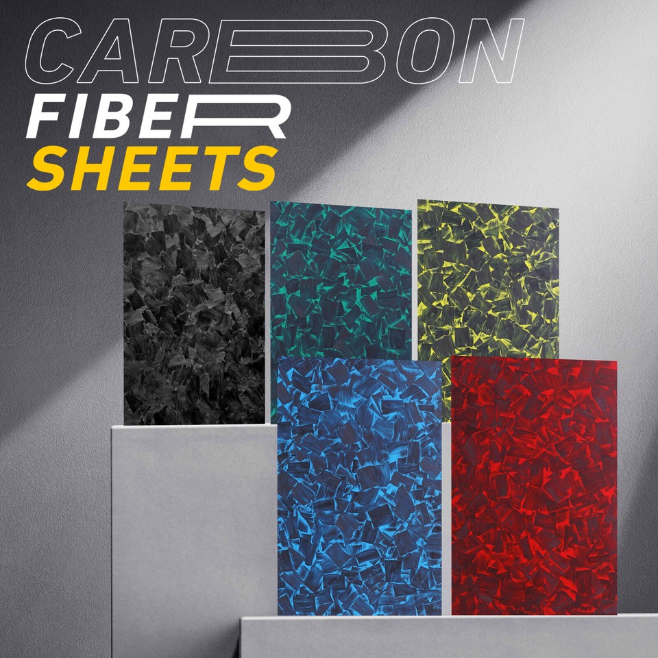 Colored Carbon Fiber Sheet, 200x300MM Forged Carbon Composite Laminate ...