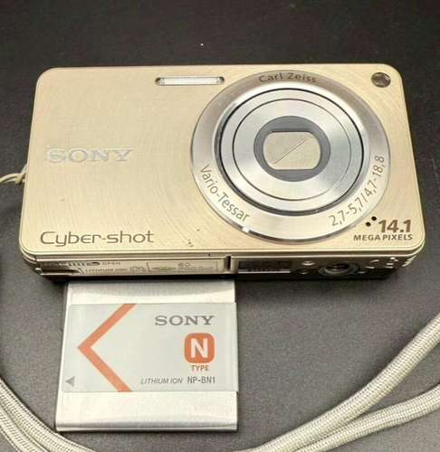 SONY Cyber Shot DSC-W350 14.1MP 4x Compact Digital Camera Gold F/S From ...