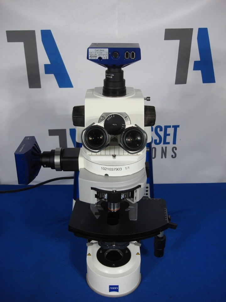 Zeiss Axio Imager A1 Phase Contrast Microscope with Cameras AxioCam MRm ...