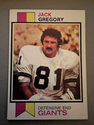 QTY: 1973 Topps Football Jack Gregory ( New York Giants ) Rookie RC ...