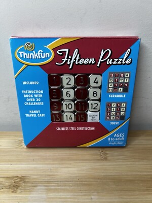 NEW Thinkfun Fifteen Puzzle Classic Puzzle Game Stainless Steel ...