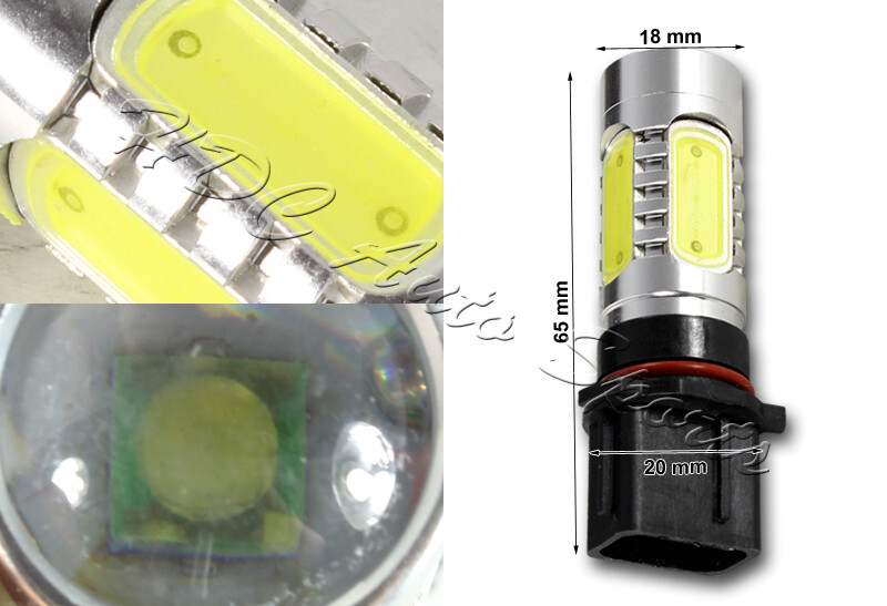 2 x CREE 6000K P13W White COB LED DRL 16W High Power Fog Driving Lights ...