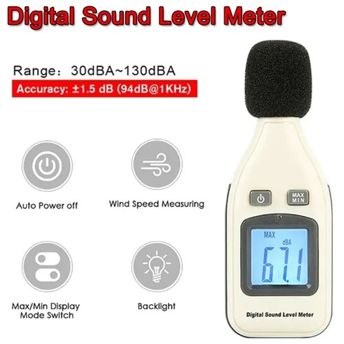 Sound Level Meter Digital Handheld-DB Meter Sonometros Noise Audio ...