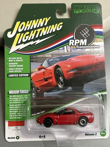 Johnny Lightning 1:64 scale 2001 Chevy Corvette ZO6 red rel 2 ver A #1 ...