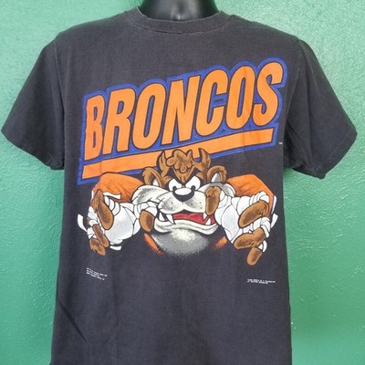 Reprinted Denver Broncos Taz Tasmanian Devil Looney Tunes t-shirt ...