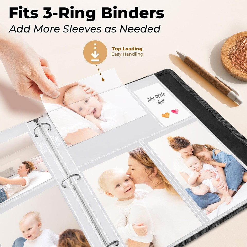 Crystal Clear 4X6 Photo Album Inserts 100 Pages Acid Free 600 Photos ...