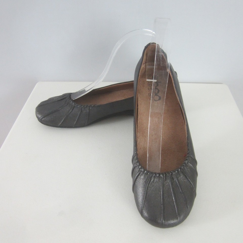 Abeo BIO System Womens 6 Narrow Taylin Metallic Pewter Gray Leather ...