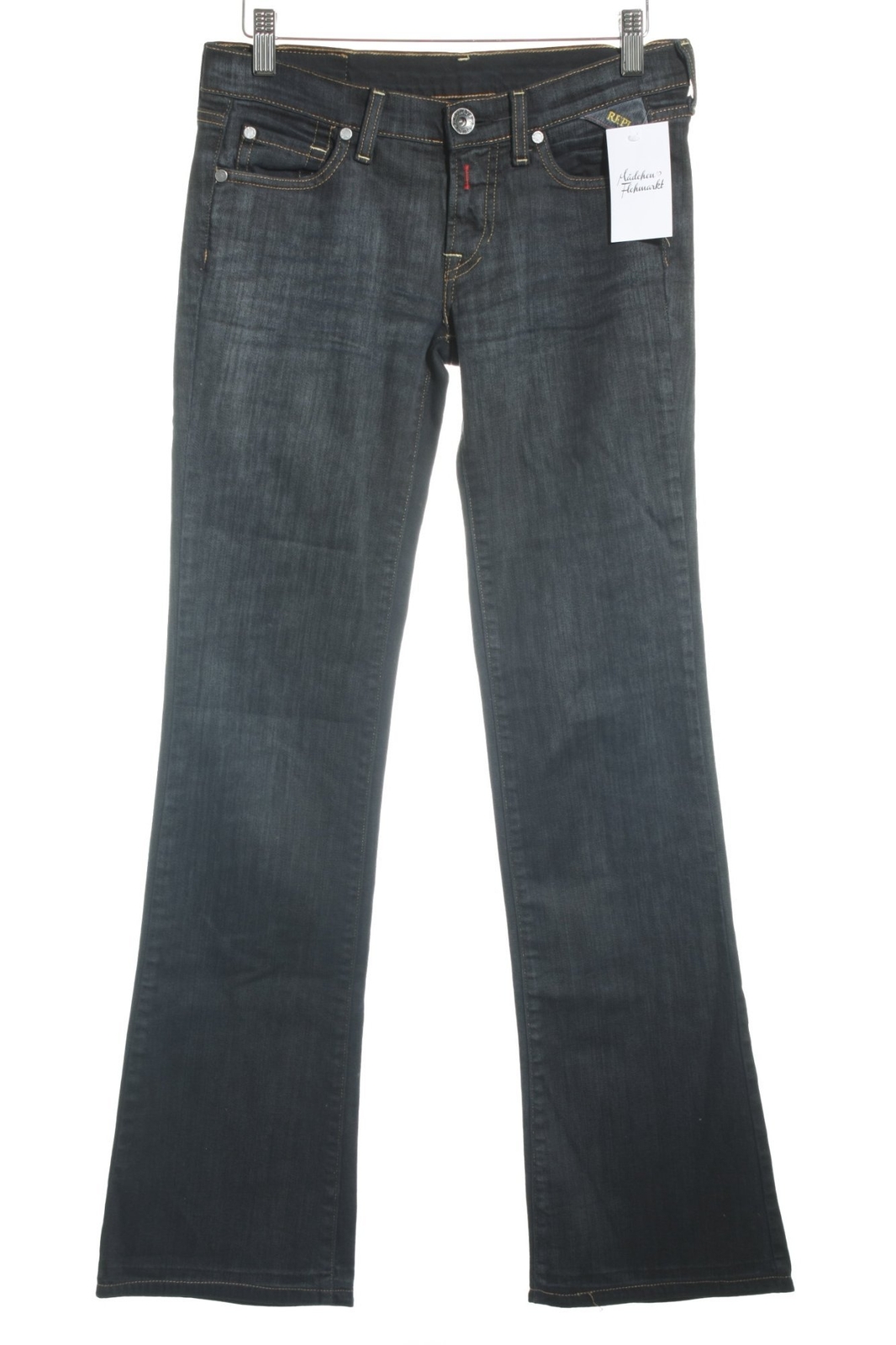 REPLAY Boot Cut Jeans Damen Gr. DE 34 dunkelblau-orange-gelb Casual ...