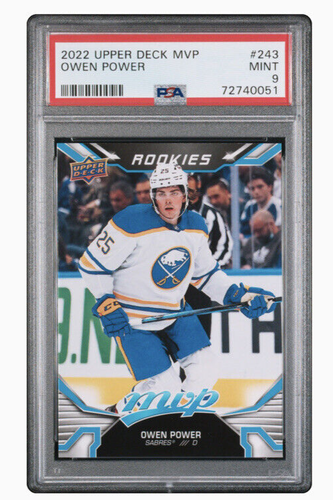 2022-23 Upper Deck MVP Owen Power 243 PSA 9! Rookie Card Buffalo Sabres ...