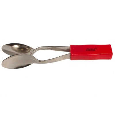 Spoons 8" (20cm) Metal with Plastic Red Handle | eBay
