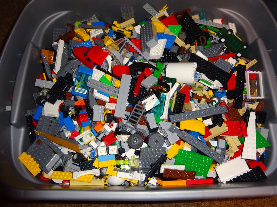 Bulk LEGO LOT ten pound box of Bricks, parts, Pieces Tires accessories ...