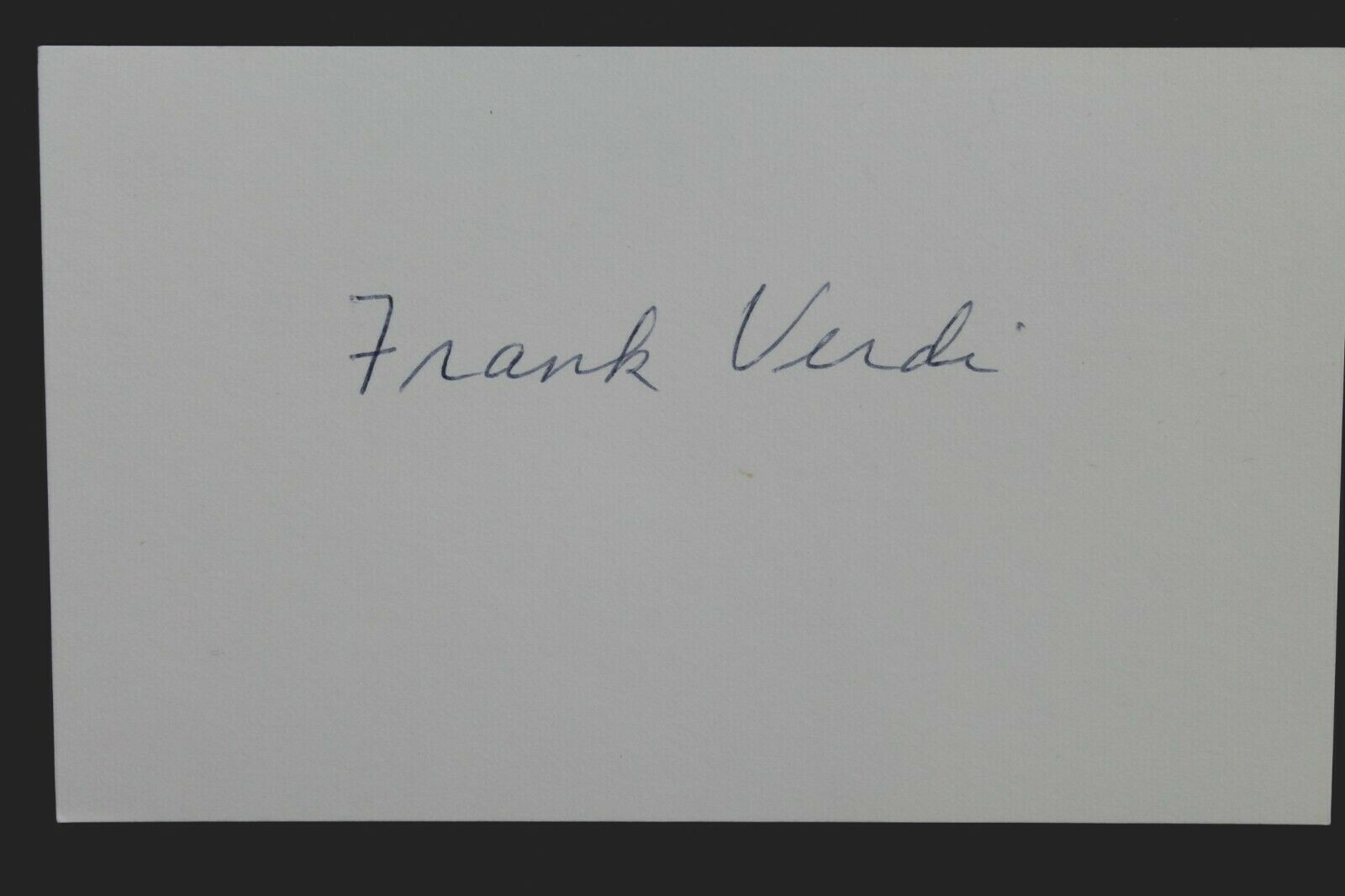 Frank Verdi (d.2010) 1953 New York Yankees Autographed Signed 3x5 Index ...