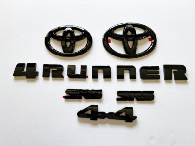 Gloss Black Out Blackout Overlay 2014-2024 Toyota 4Runner SR5 v6 Emblem ...