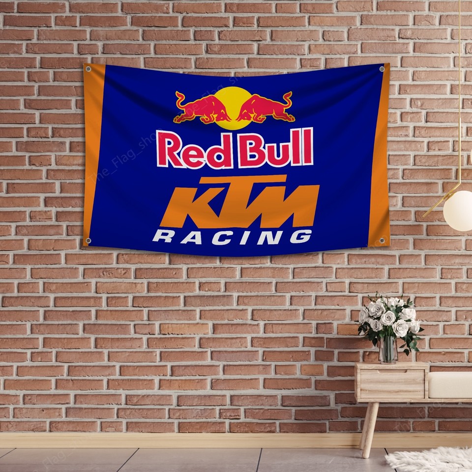 Red Bull KTM Racing 3X5Ft Flag Workshop Banner Man Cave Garage Wall ...