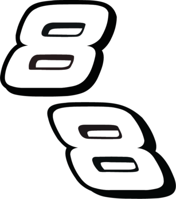 8nascar Font 2024 Ken Schrader JH Design NASCAR Bud Red White Uniform