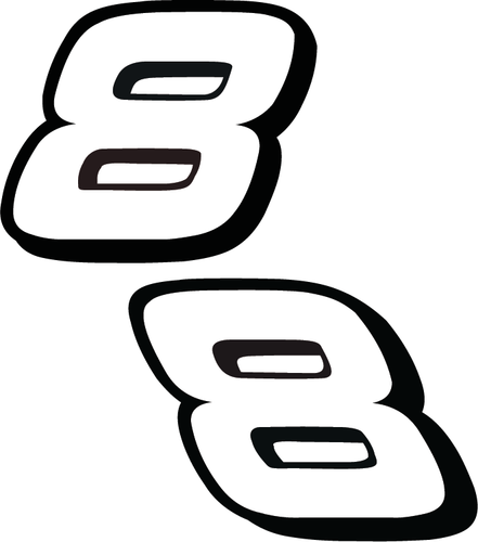 DALE EARNHARDT Jr #8 Racing Nascar Vinyl Sticker Decal Car Bumper ...