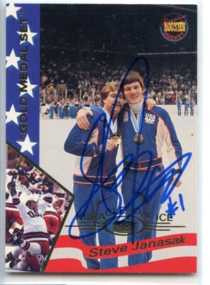 Steve Janaszak signed autographed Auto 1995 Card #15 Miracle on Ice ...
