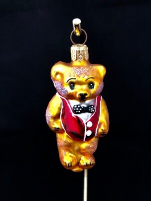CHRISTOPHER RADKO "TINY TED" Teddy Bear Glass Ornament; Mint | eBay