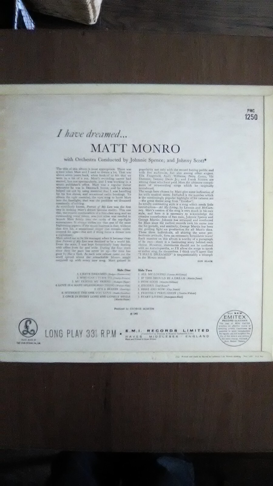 Matt Monro: I Have Dreamed 12" Vinyl LP - 911/23 | eBay UK