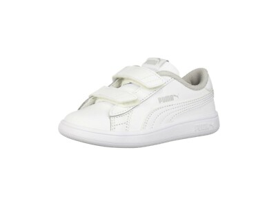 PUMA Smash V2 Straps Faux Leather White Shoes Babies Infants Toddlers ...