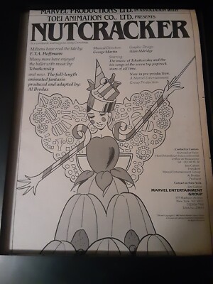 Nutcracker Rare Original Marvel Entertainment Promo Poster Ad Framed ...
