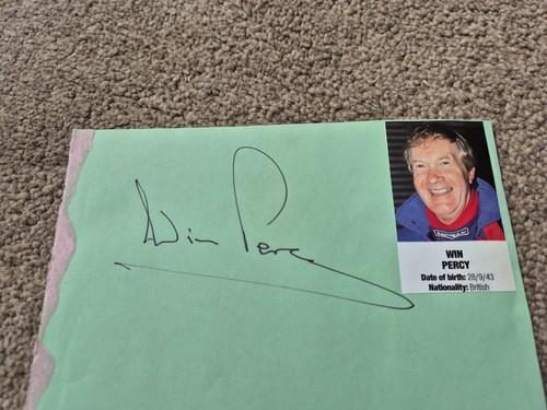 Genuine Vintage Hand Signed Win Percy Racing Car F1 Formula 1 Card BTCC ...