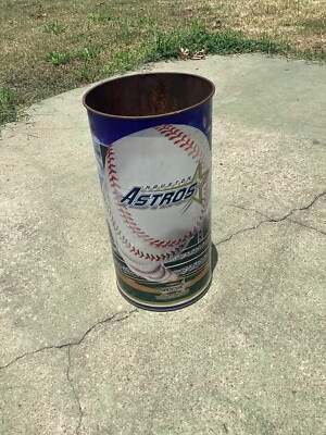 Rare 1999 MLB Houston Astros P&K 19” Tin Garbage Trash Can | eBay