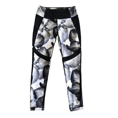 Calia Carrie Underwood Leggings Womens Small Black Floral Mesh Sheer ...