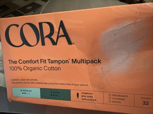 CORA THE COMFORT FIT MULTIPACK TAMPON 100% ORGANIC COTTON 32 COUNT | eBay