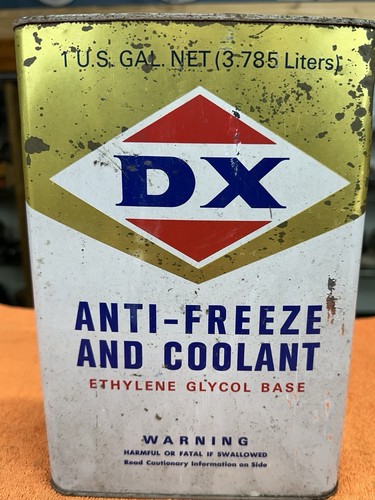 Vintage DX ANTI-FREEZE 1 Gallon Metal CAN Display COLLECT OLD ...