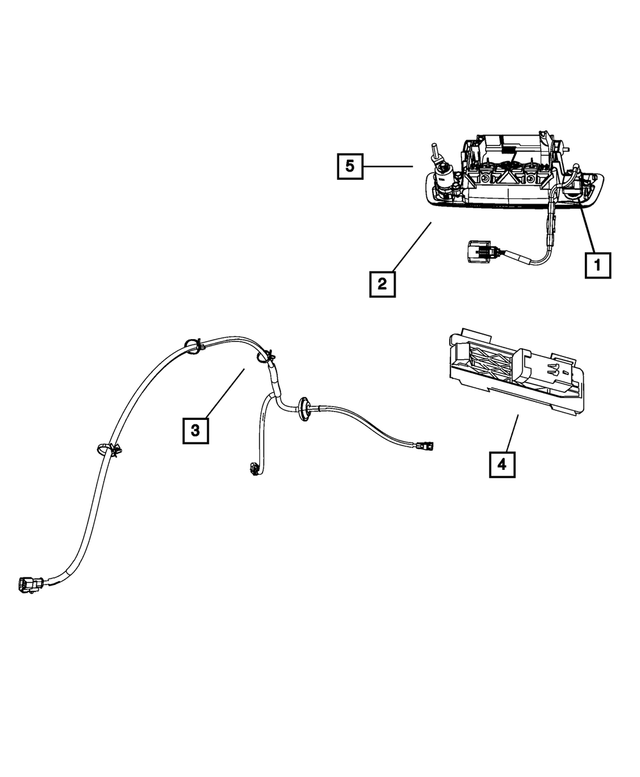 Genuine Mopar Tailgate Lock Cylinder 68211624AA | eBay