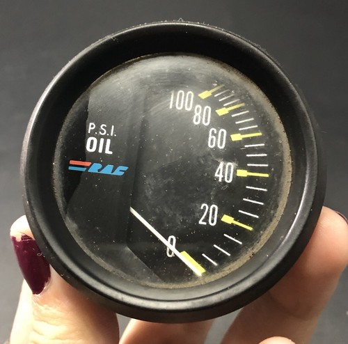 Vintage RAC Oil Pressure Gauge - Untested A2.4 | eBay