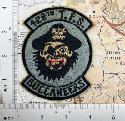 Patch , USAF 428th Tactical Fighter Squadron BUCCANEERS Vietnamw PATCH ...