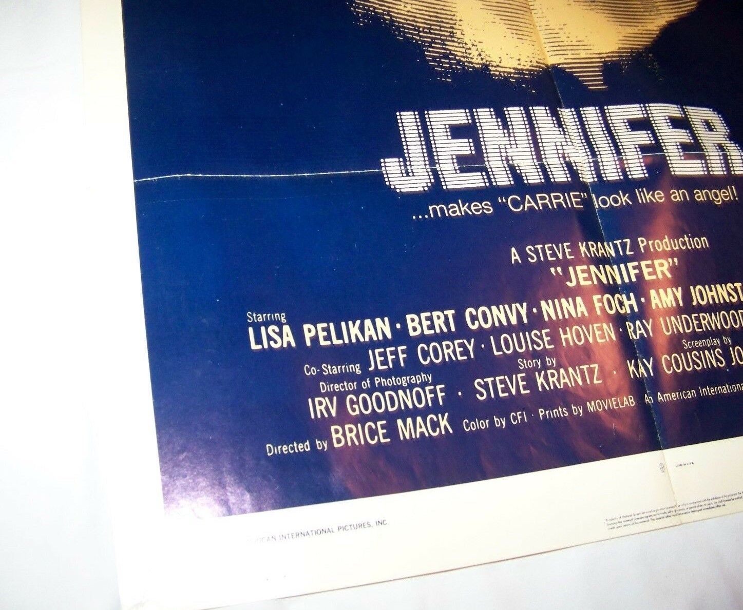 Jennifer Horror Movie Poster Vintage 1978 | eBay